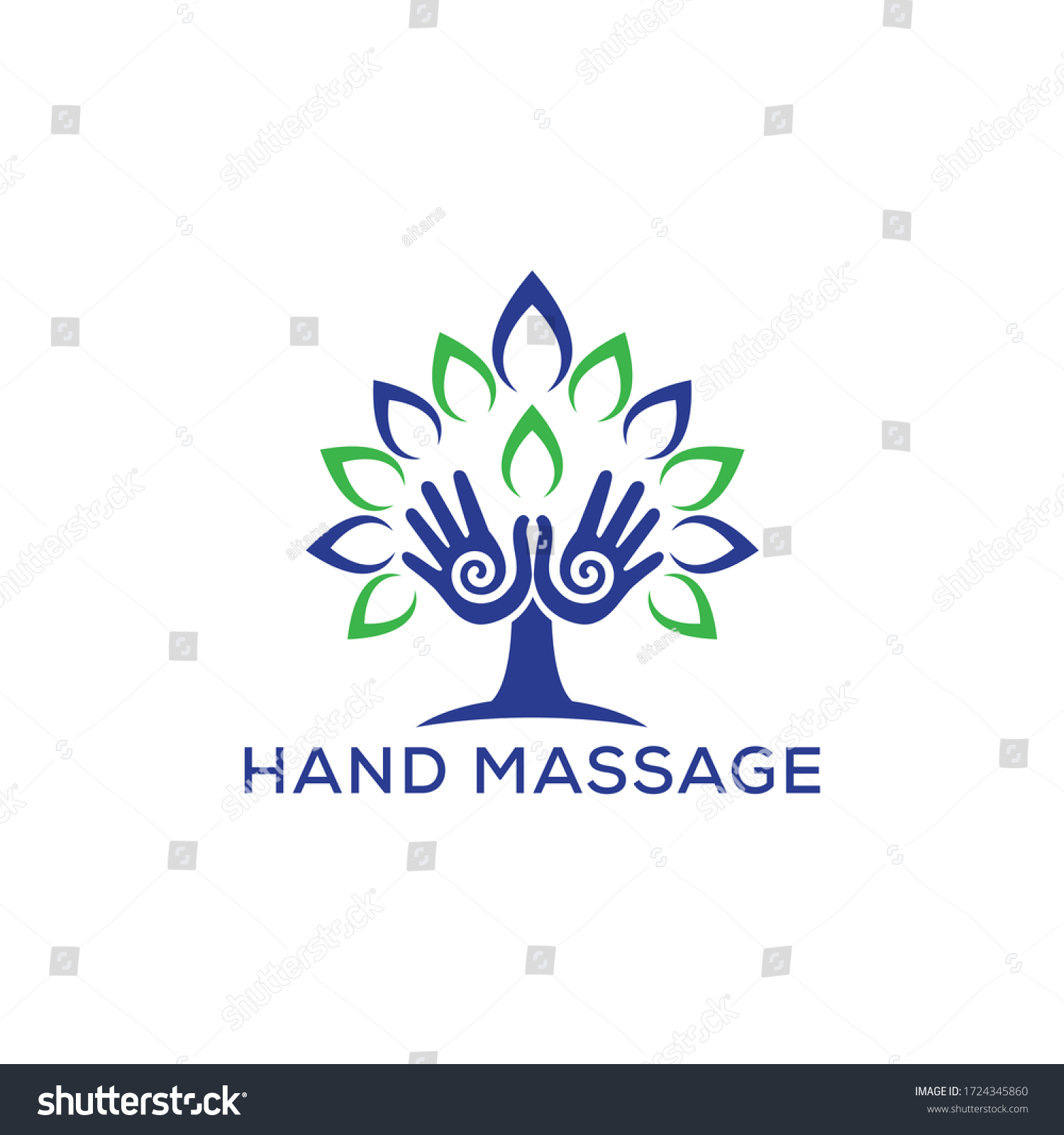 Massage Spa Logo Vector Design Template Stock Vector (Royalty Free ...
