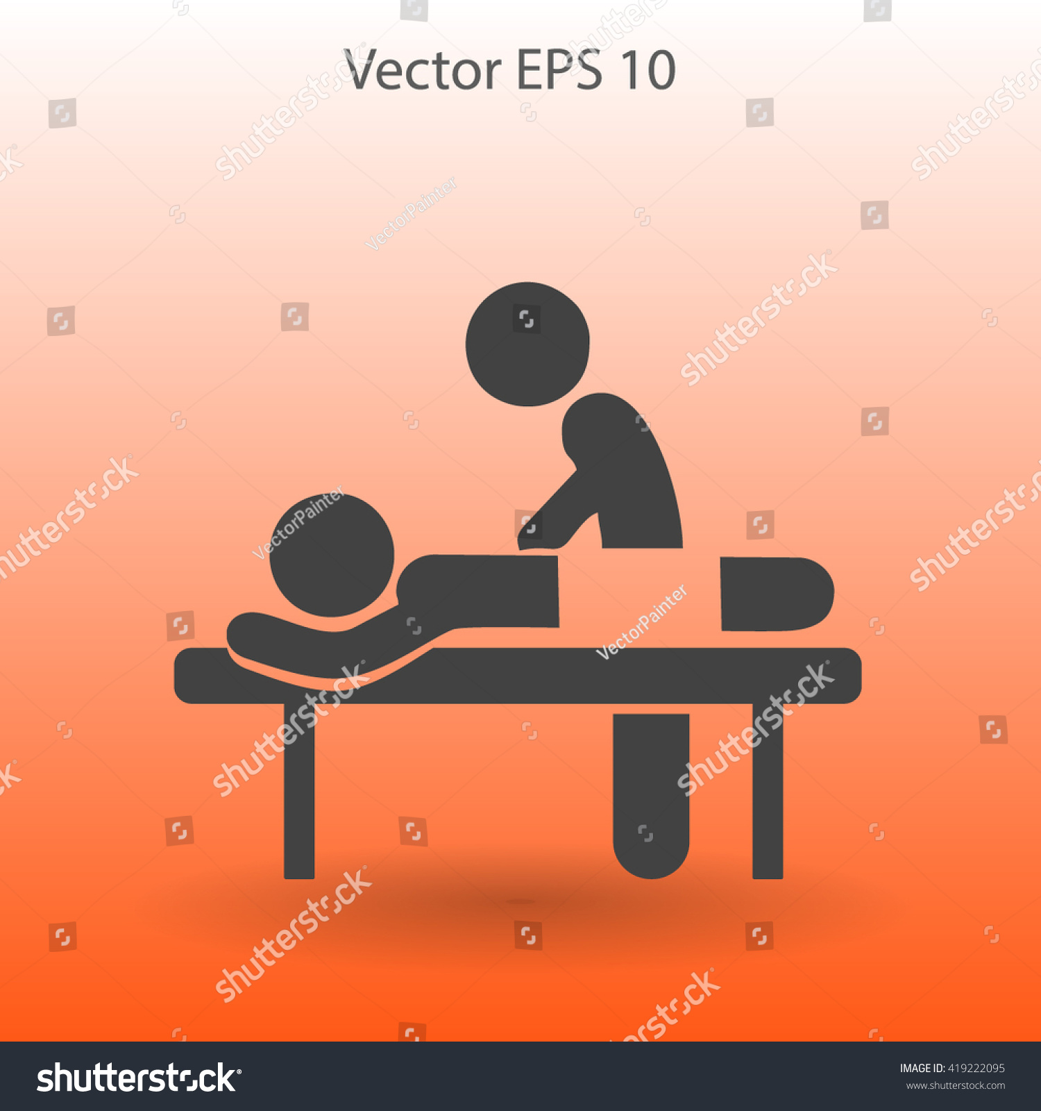 Massage Vector Illustration Stock Vector (Royalty Free) 419222095 ...