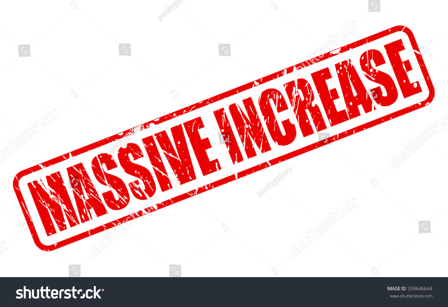 Massive Increase Red Stamp Text On Stock Vector (Royalty Free) 359646644