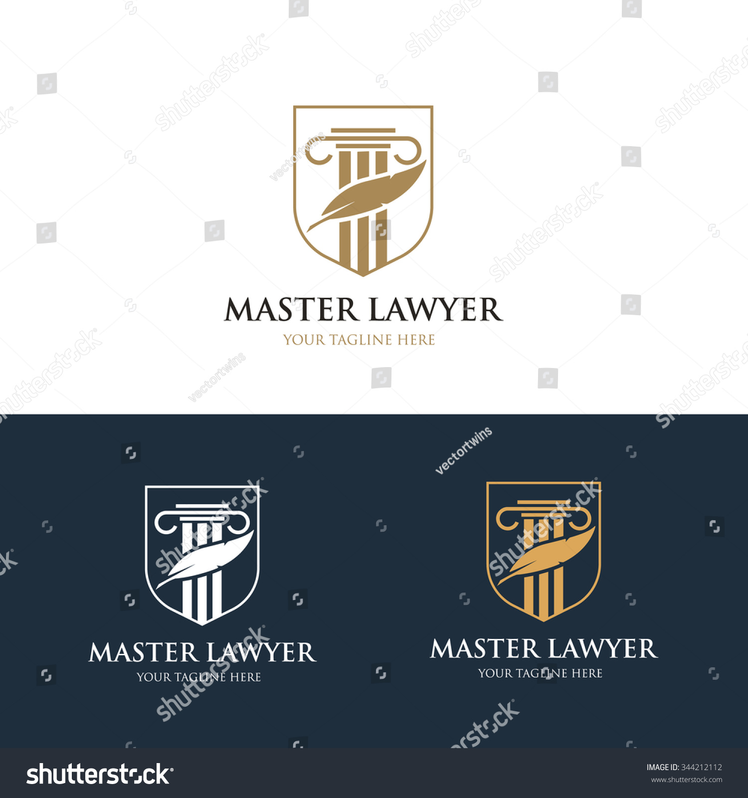 Master Lawyer Logo Template Stock Vector (Royalty Free) 344212112