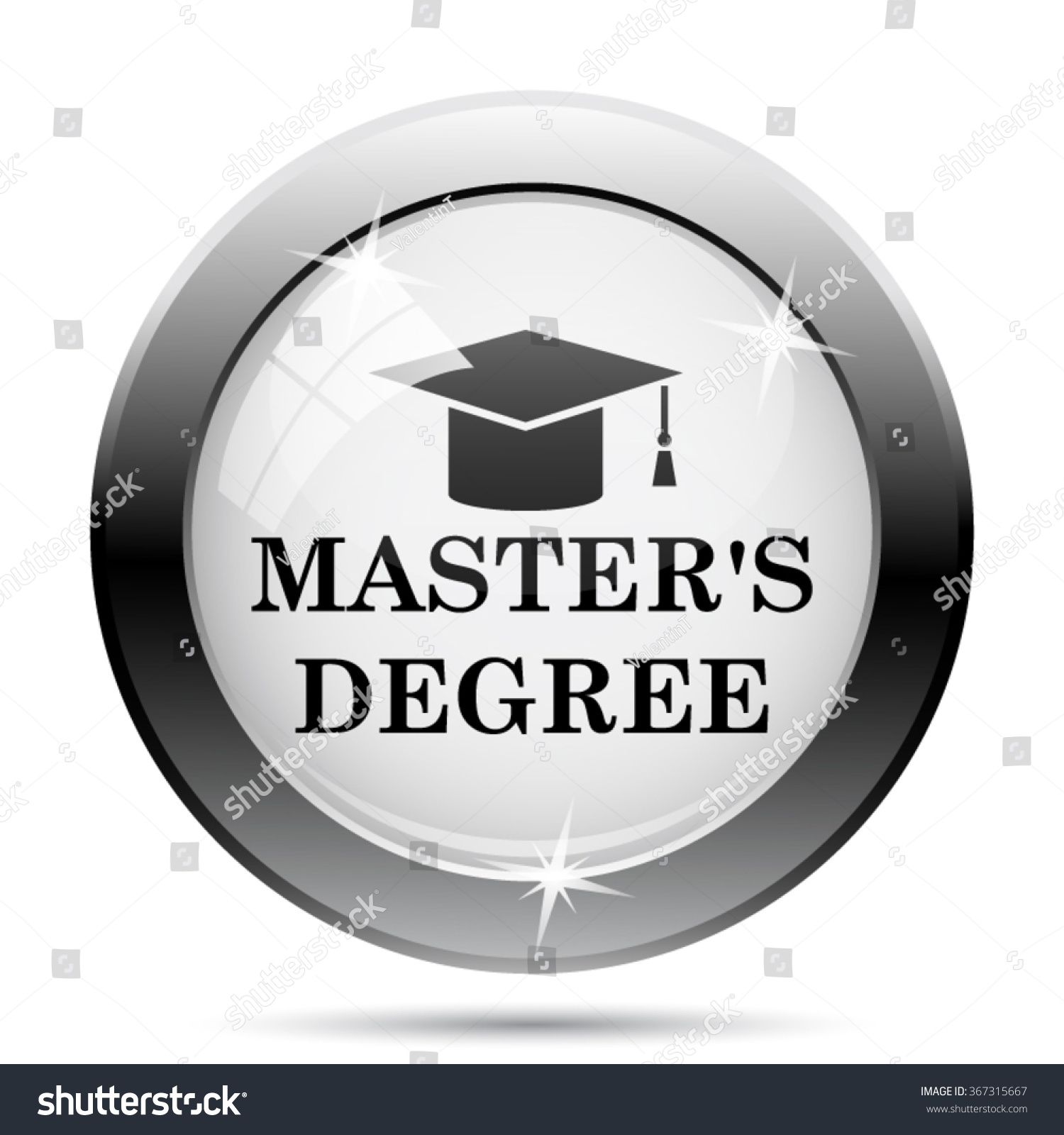 Masters Degree Icon Internet Button On Stock Vector (Royalty Free ...