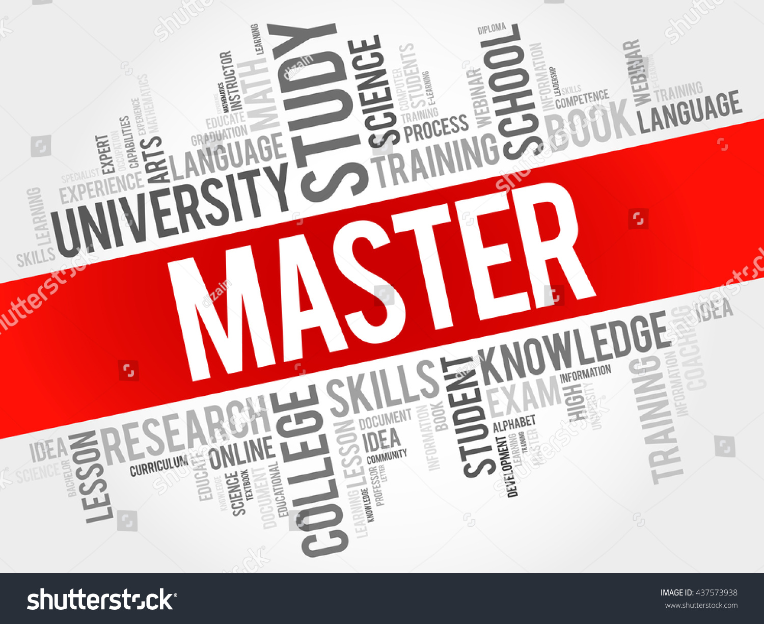 Master Word Cloud Education Concept Stock Vector (Royalty Free ...