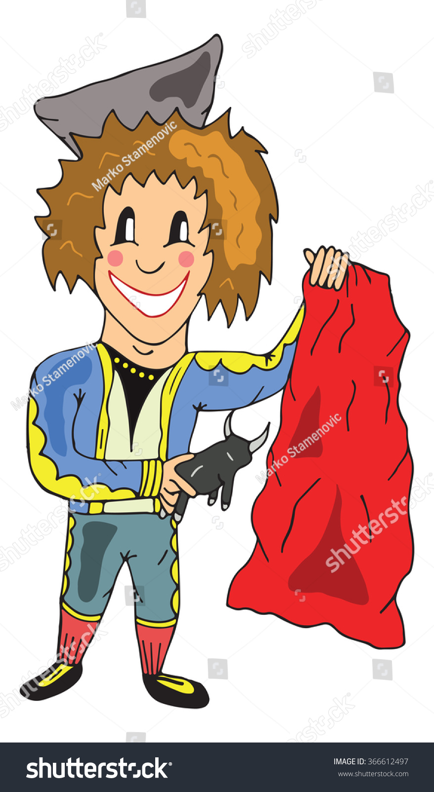 Matador Vector Illustration Stock Vector 366612497 - Shutterstock