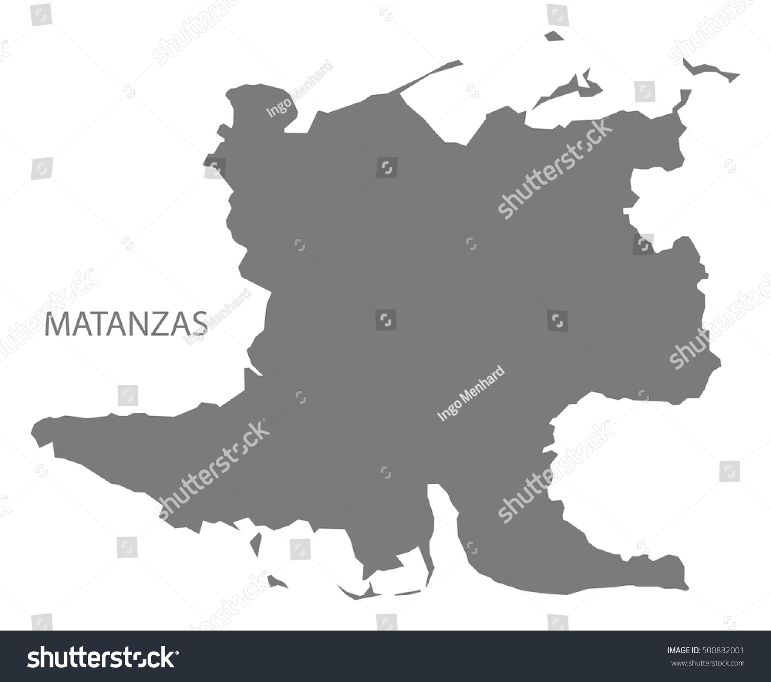 Matanzas Cuba Map Grey Stock Vector (Royalty Free) 500832001 | Shutterstock