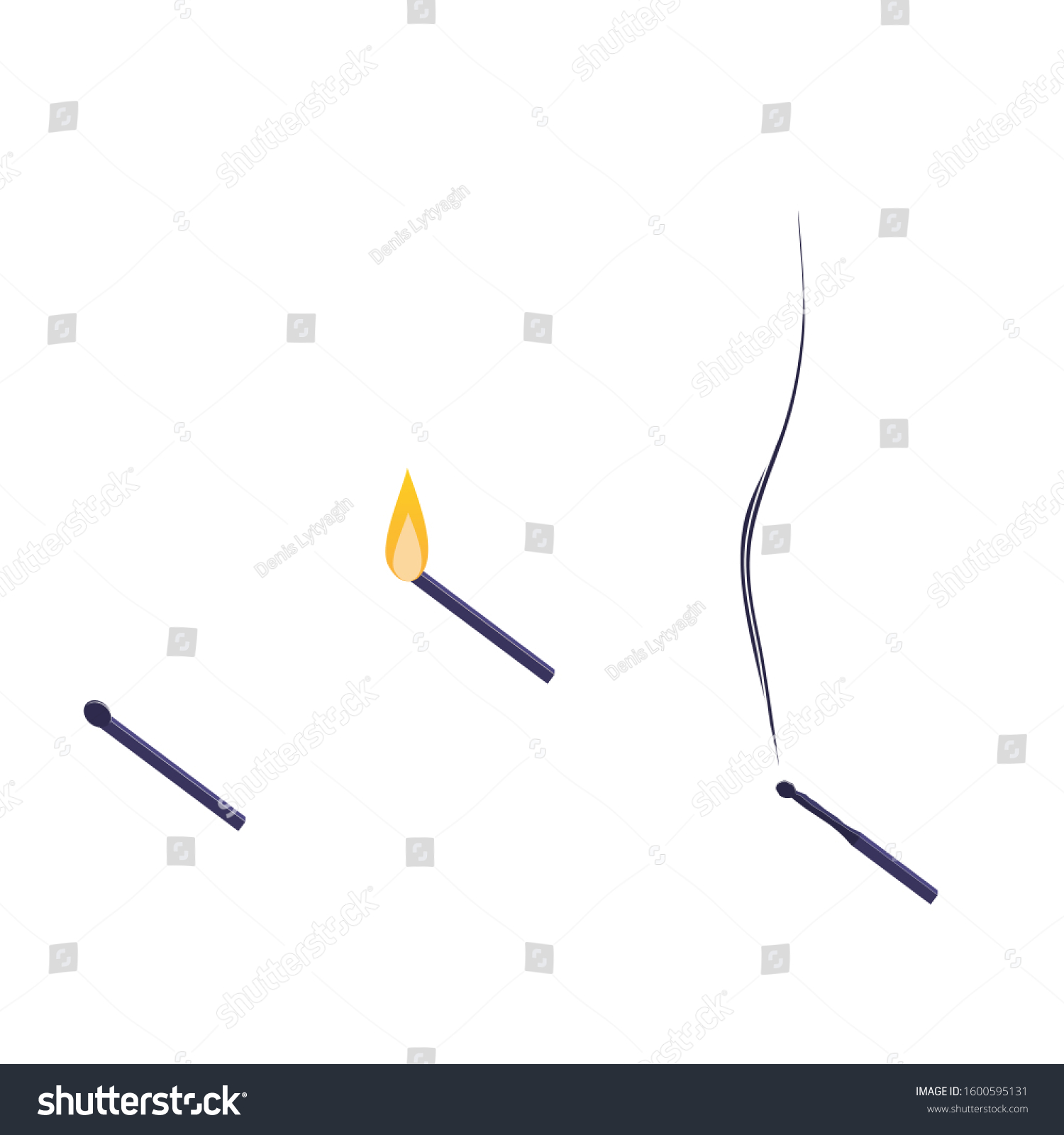 Matches Burning Match Vector Illustration: เวกเตอร์สต็อก (ปลอดค่า ...