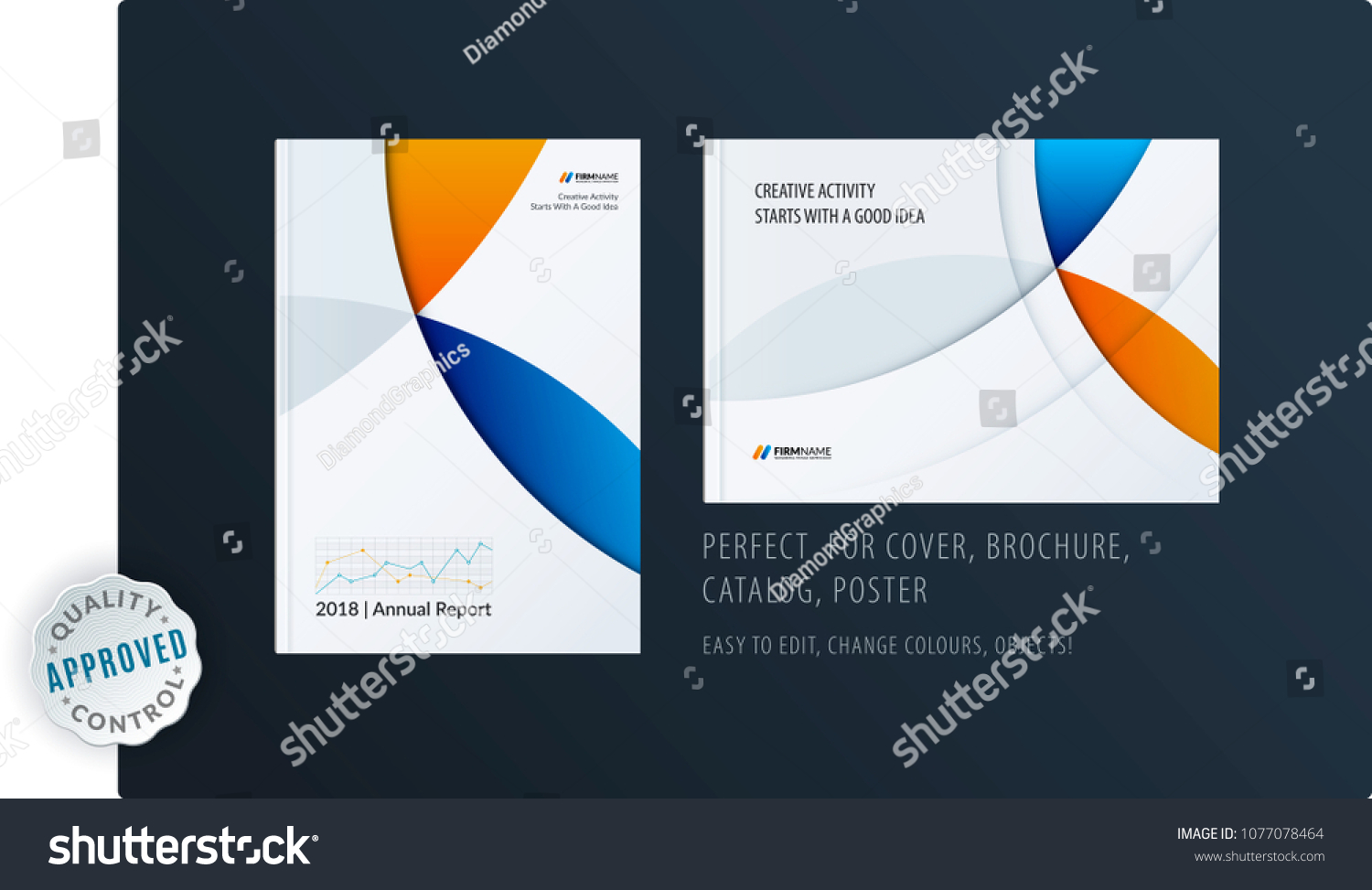 Material Design Template Colourful Circles Intersections Stock Vector ...