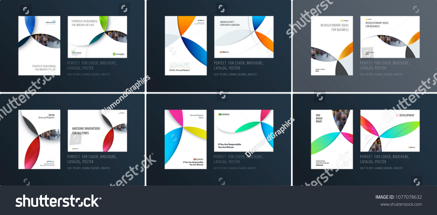 Material Design Template Colourful Circles Intersections Stock Vector ...