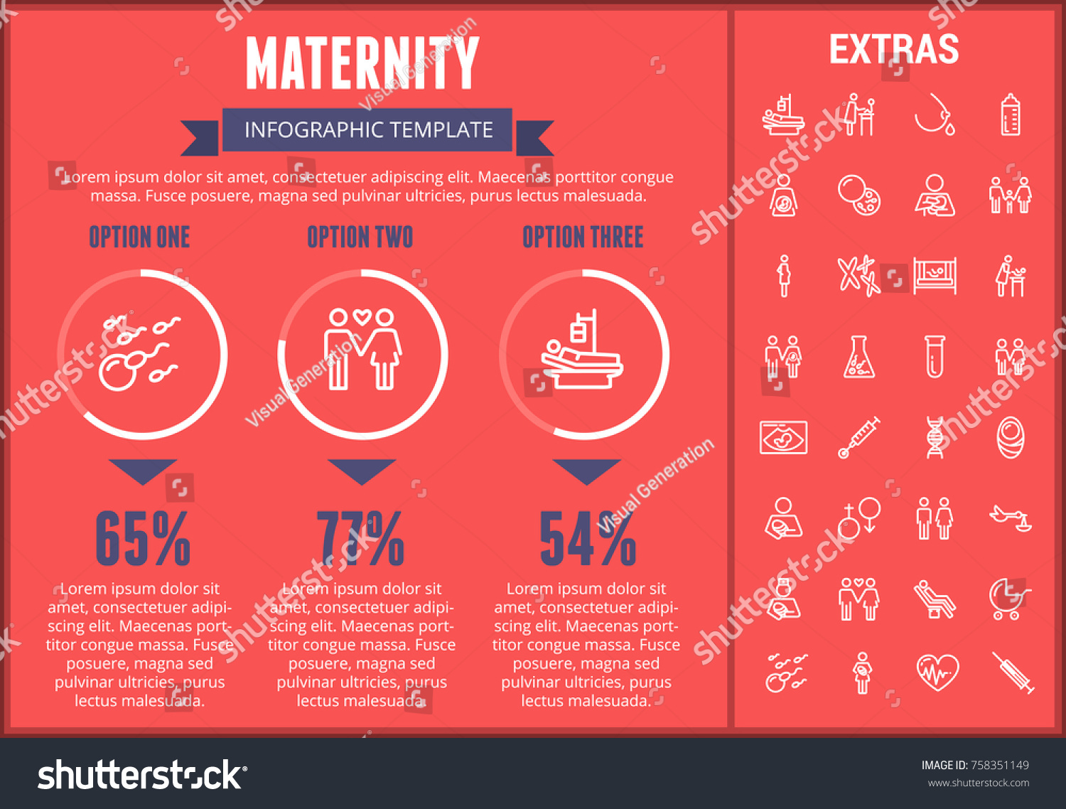 Maternity Infographic Template Elements Icons Infograph Stock Vector ...