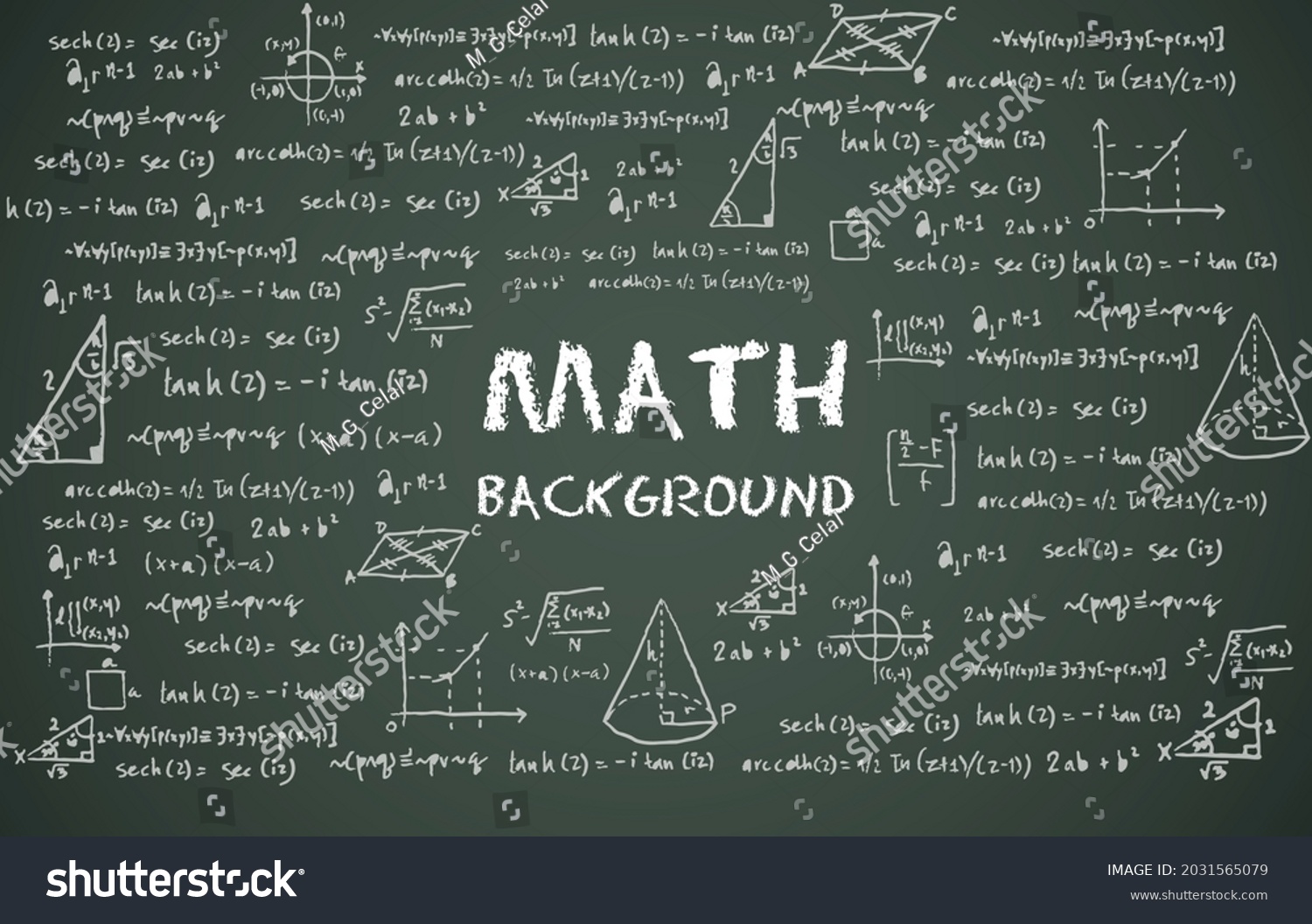 Math Formulas Algebra Geometry Illustrations Vector Stock Vector ...
