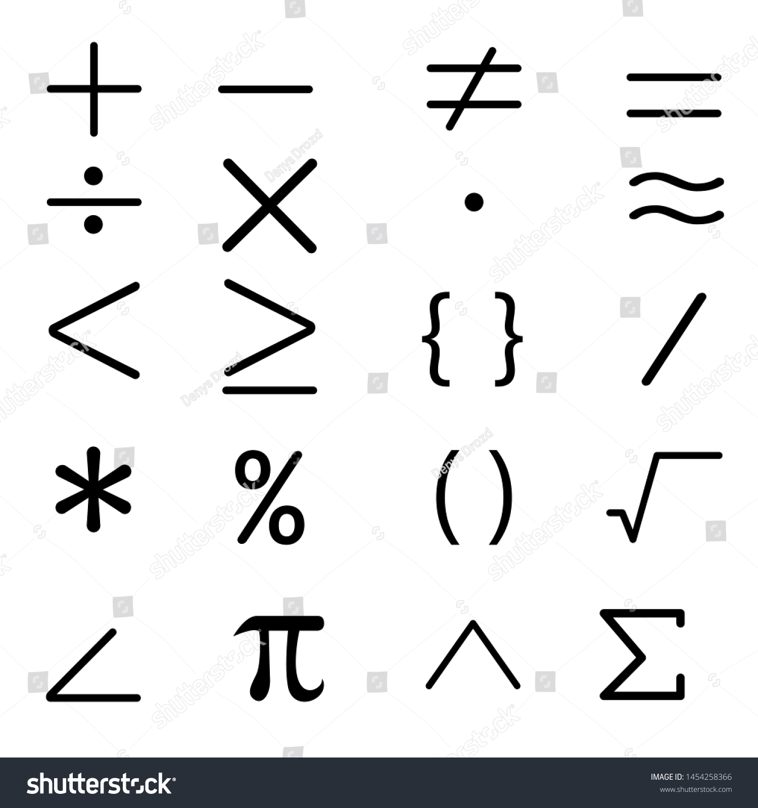 Math Icon Vector Set Mathematical Calculations Stock Vector (Royalty ... Math Icon Vector Set Mathematical Calculations Stock Vector (Royalty ...