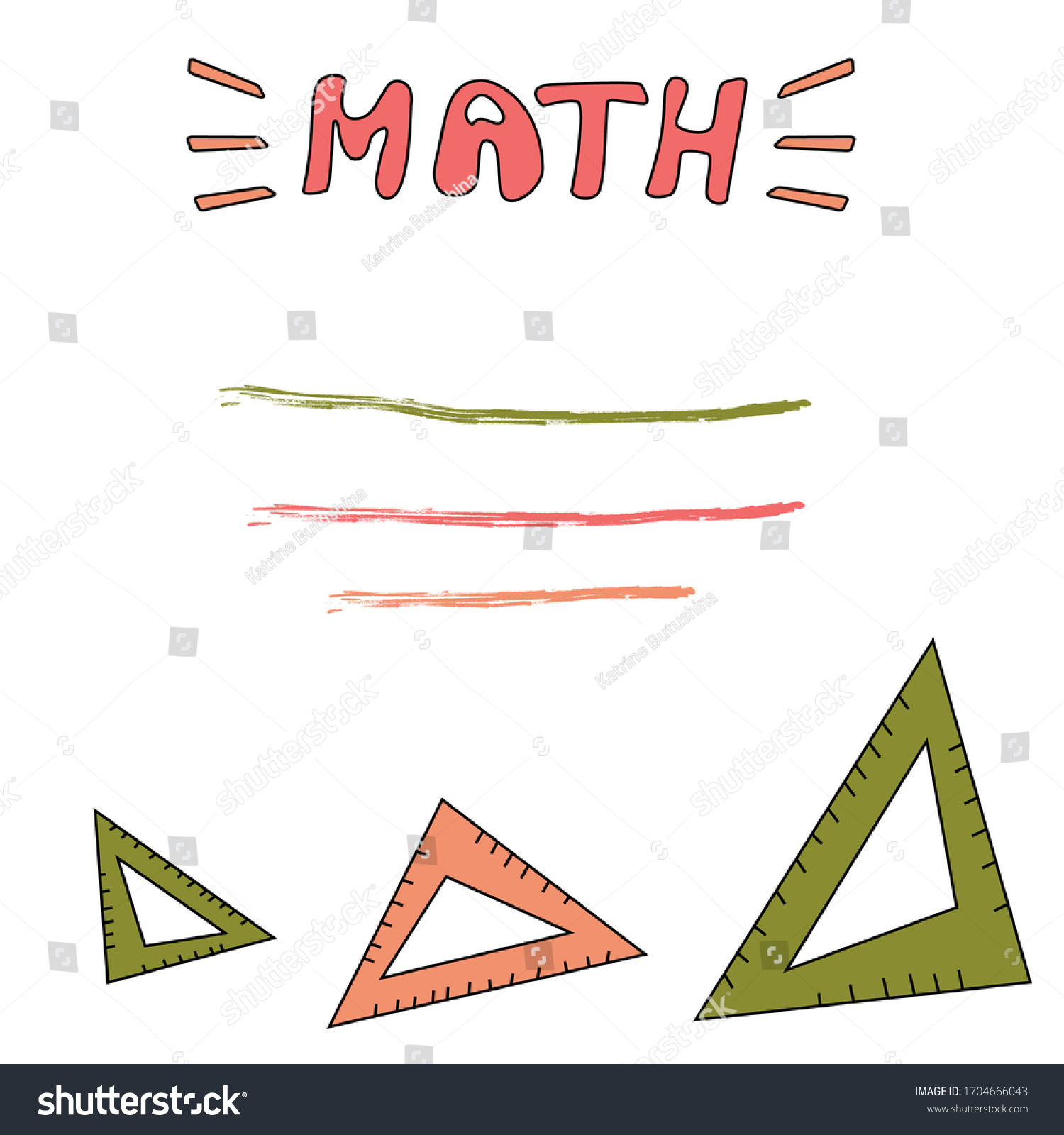Math Knowledge Learn Mathematical University Drawing Stock Vector ...