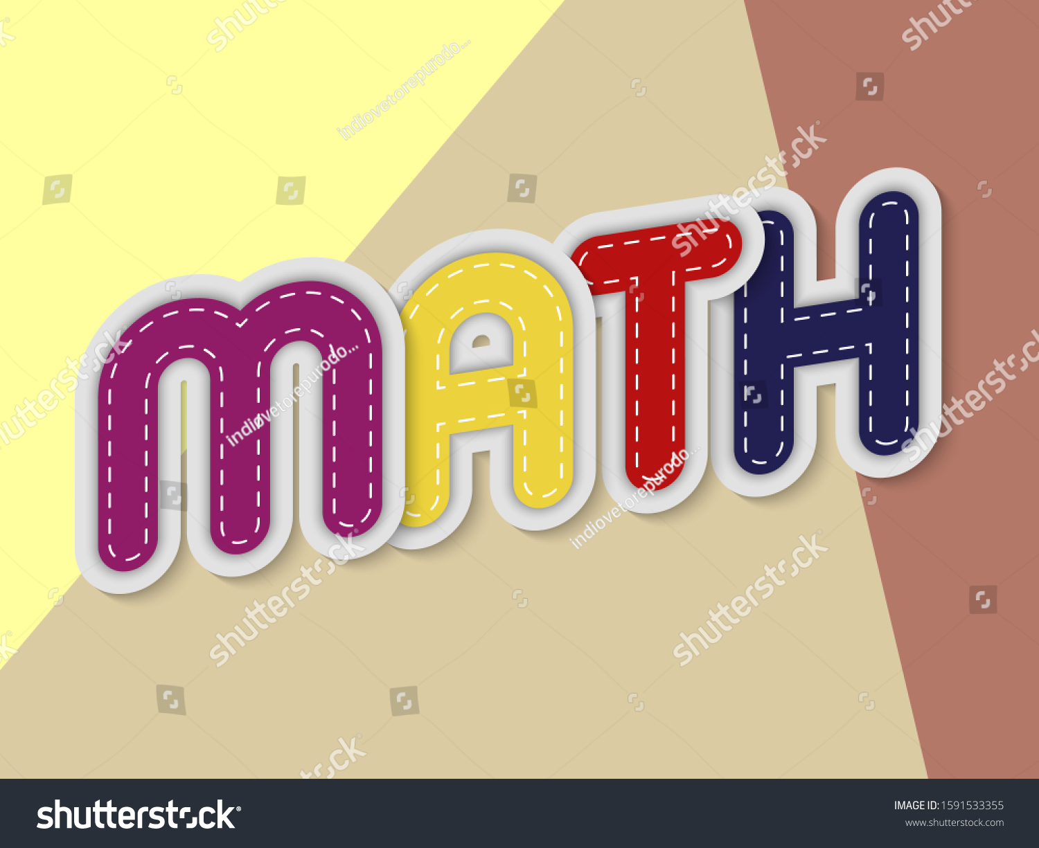 Math Letters Banner Border Stitches Stock Vector (Royalty Free ...