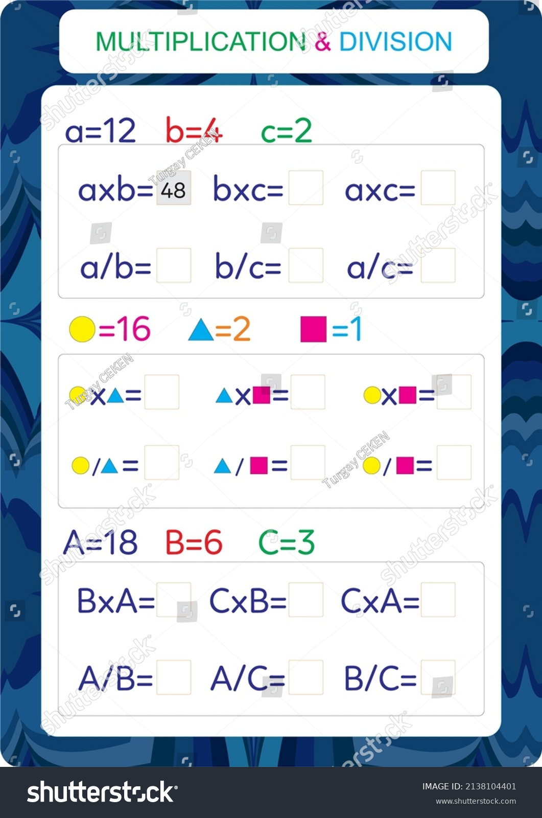 Math Operations Primary Secondary School Stock Vector (Royalty Free ...