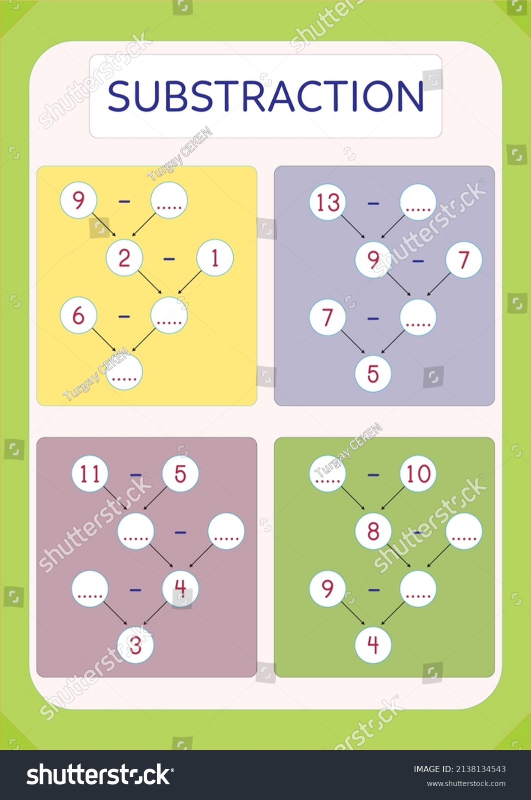 Math Operations Primary Secondary School Stock Vector (Royalty Free ...