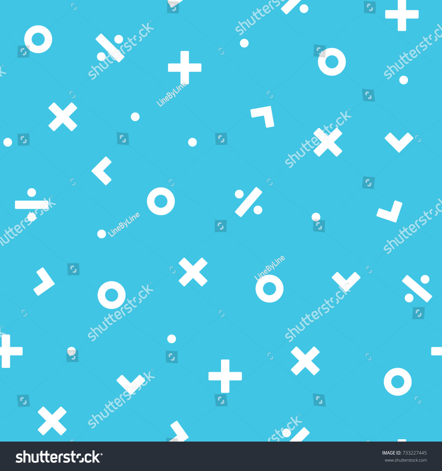Math Symbol Seamless Pattern Vector Illustration Stock Vector (Royalty ...