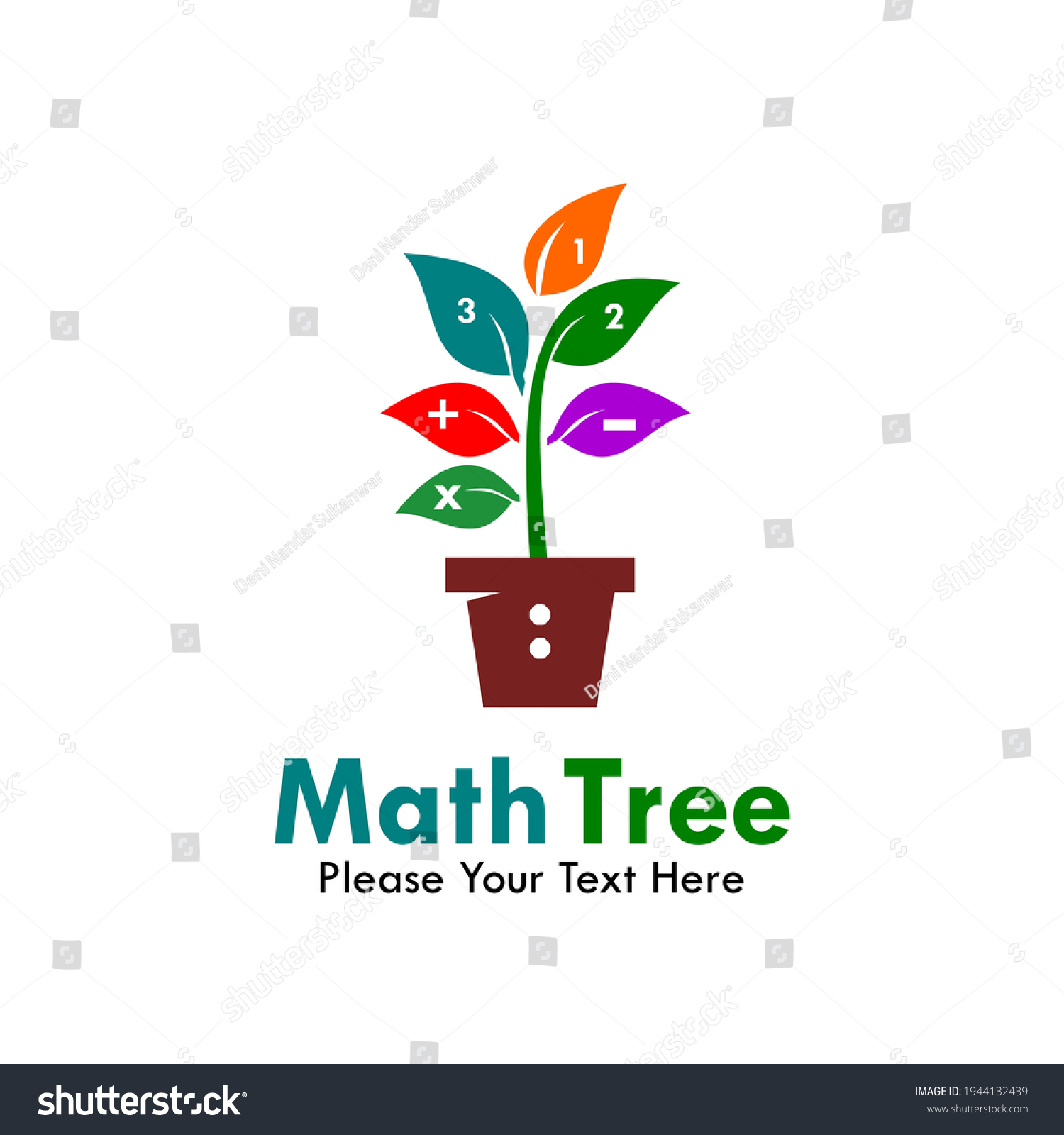 Math Tree Logo Template Illustration Stock Vector (Royalty Free ...