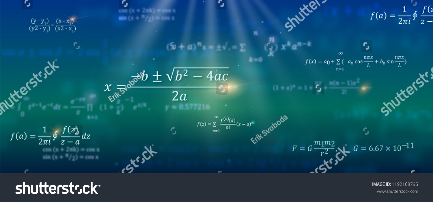 Mathematical Formulas Abstract Background Math Equations: เวกเตอร์สต็อก ...
