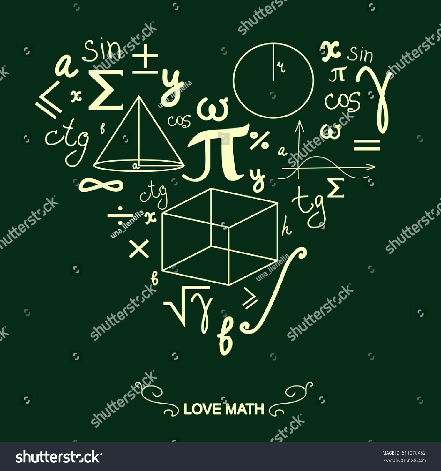 Mathematical Symbols Vector Stock Vector (Royalty Free) 611070482