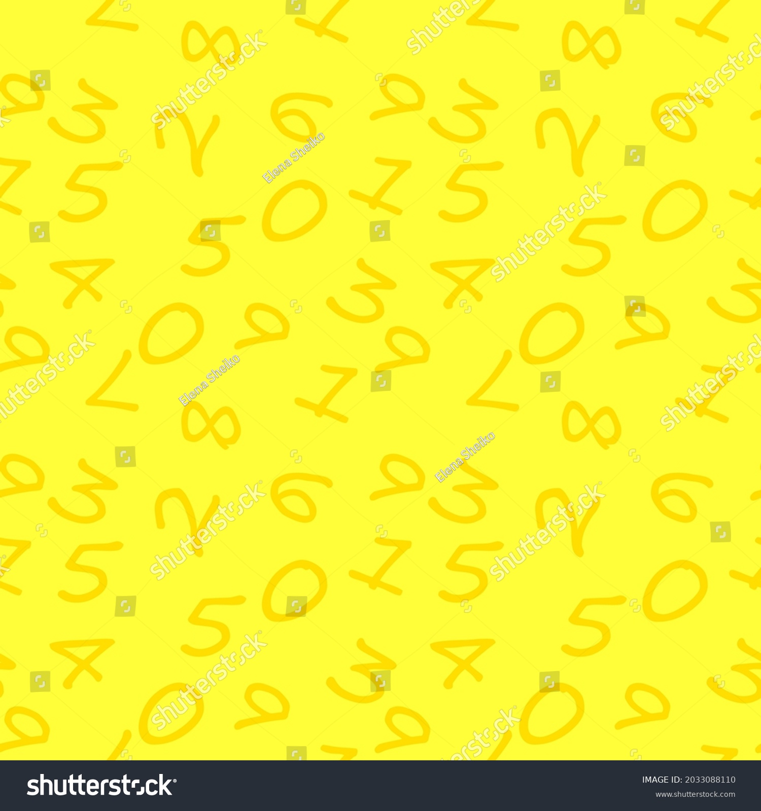 Mathematics Background Different Numbers Random Pattern Stock Vector ...