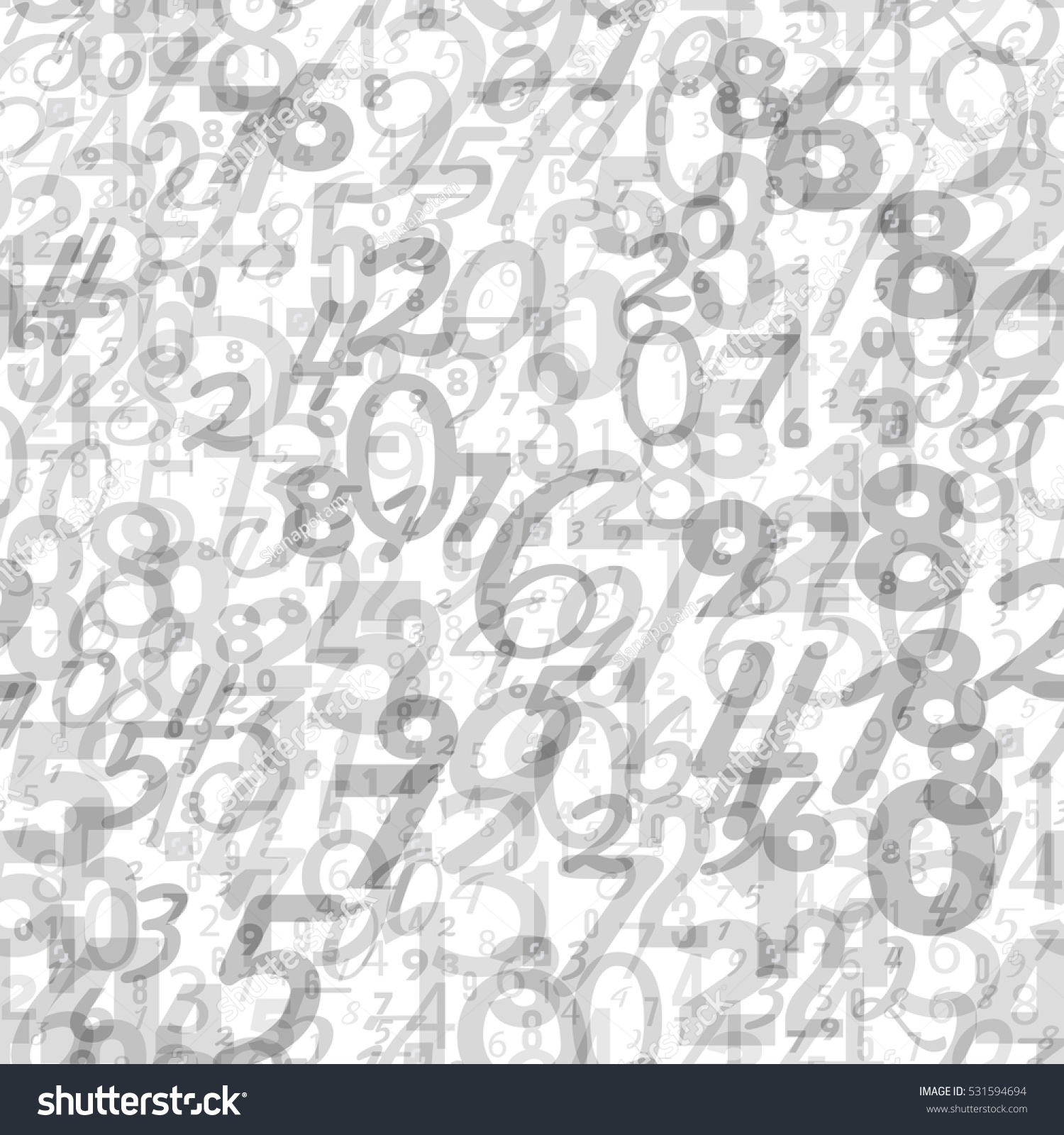 Mathematics Background Different Numbers Random Pattern Stock Vector ...