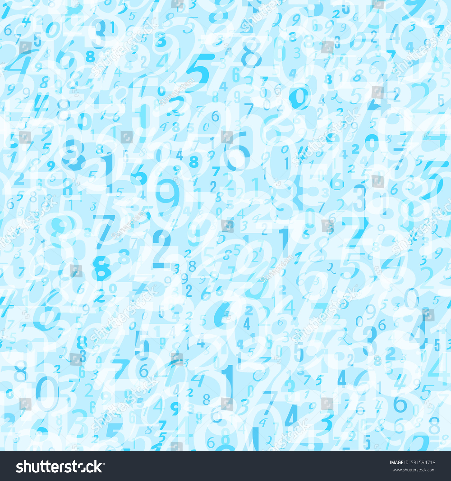 Mathematics Background Different Numbers Random Pattern Stock Vector ...