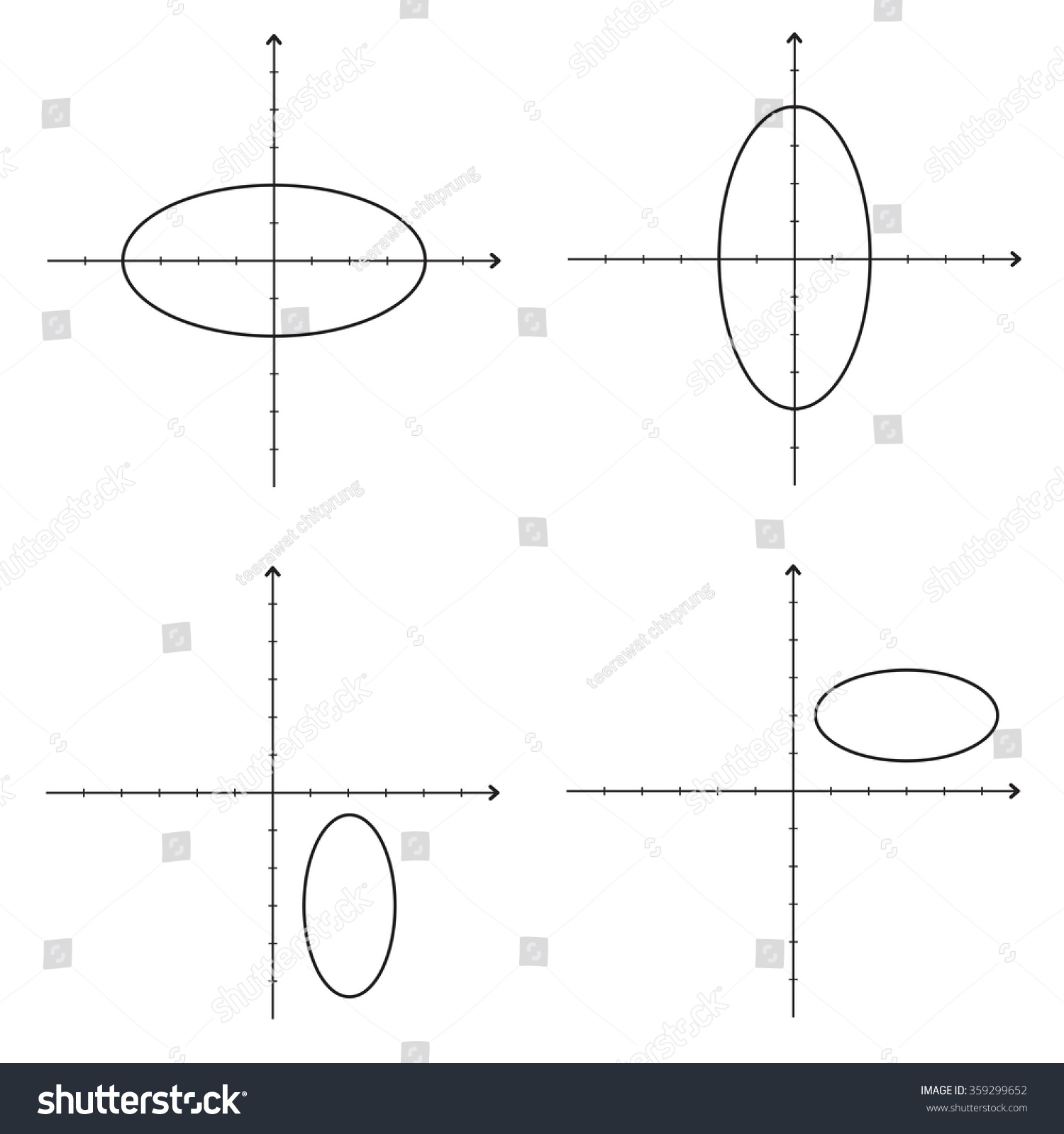 Mathematics Ellipse Vector Illustration Stock Vector (Royalty Free ...