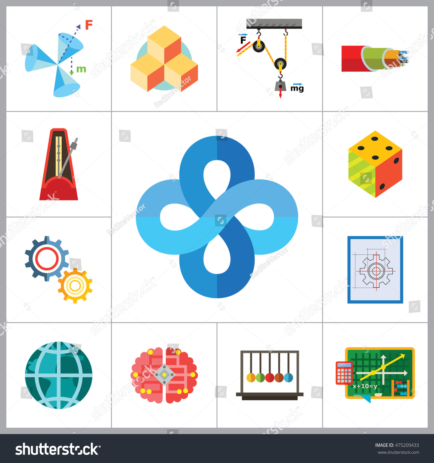 Mathematics Icon Set Stock Vector (Royalty Free) 475209433 | Shutterstock