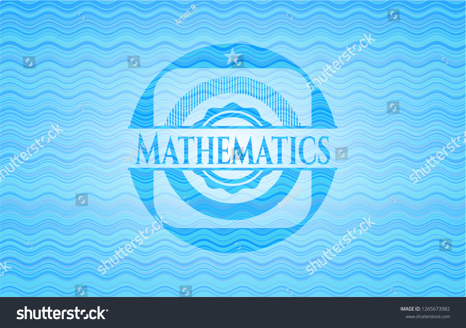Mathematics Water Concept Emblem Background Stock Vector (Royalty Free ...