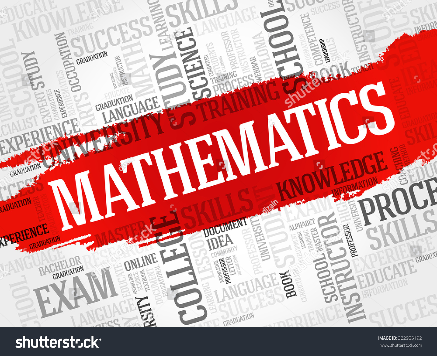 Mathematics Word Cloud Education Concept Stock Vector (Royalty Free ...