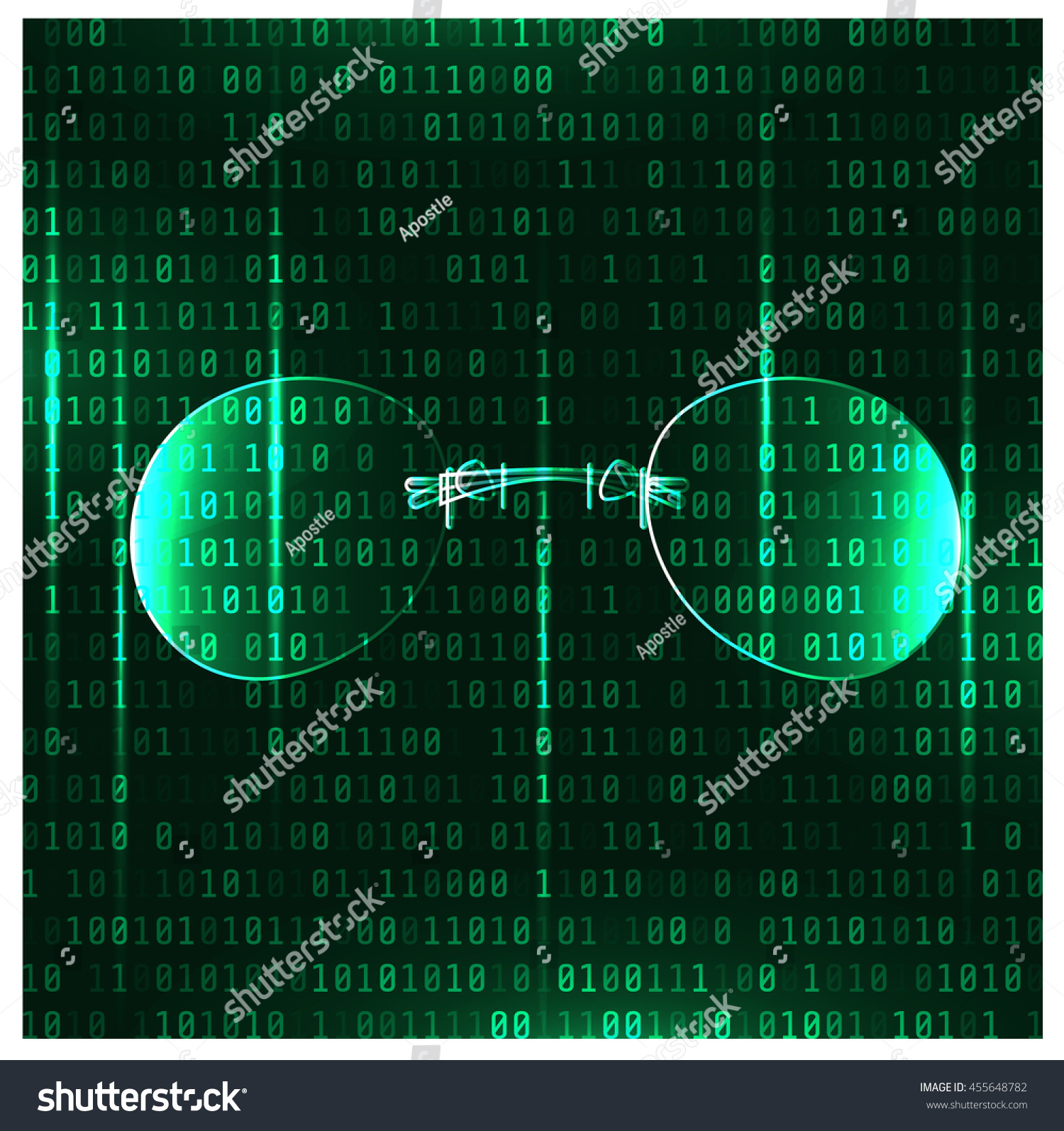 Matrix Background Green Symbols Vector Hacker: vector de stock (libre ...