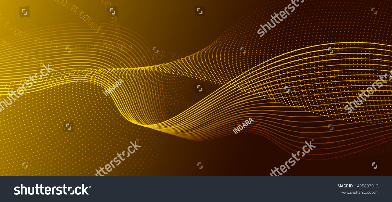 Matrix Big Data Gold Science Wallpaper Stock Vector (Royalty Free ...