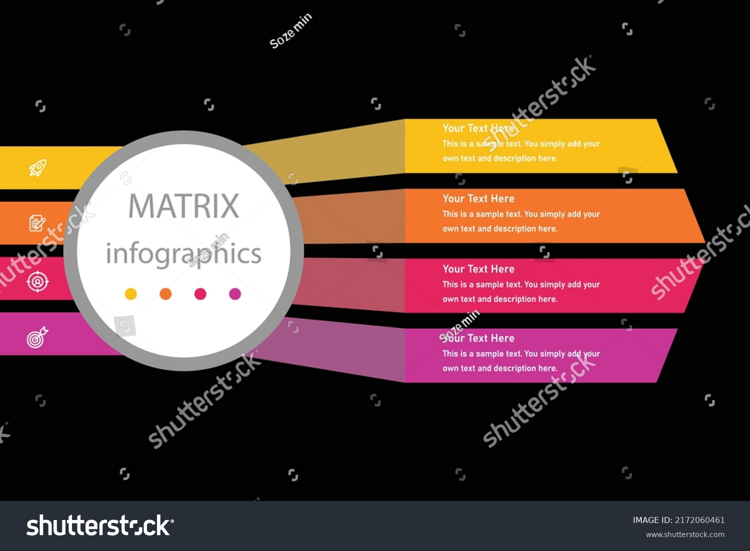 Matrix Diagram Slide Template 4 Stock Vector (Royalty Free) 2172060461 ...