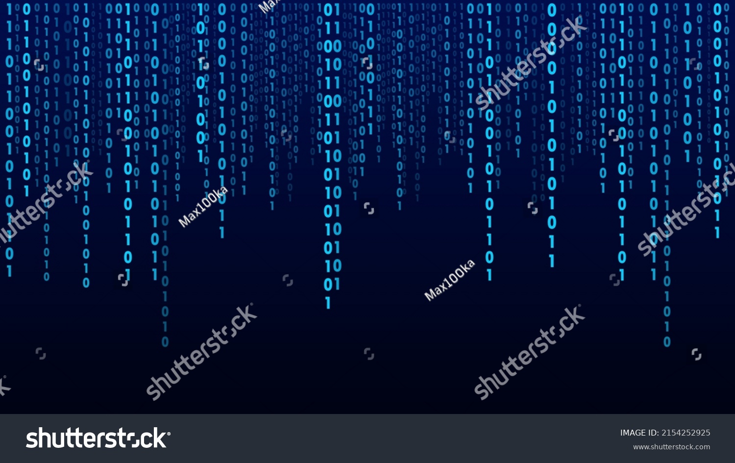 Matrix Technology Background Cyber Security Binary Stock Vector ...