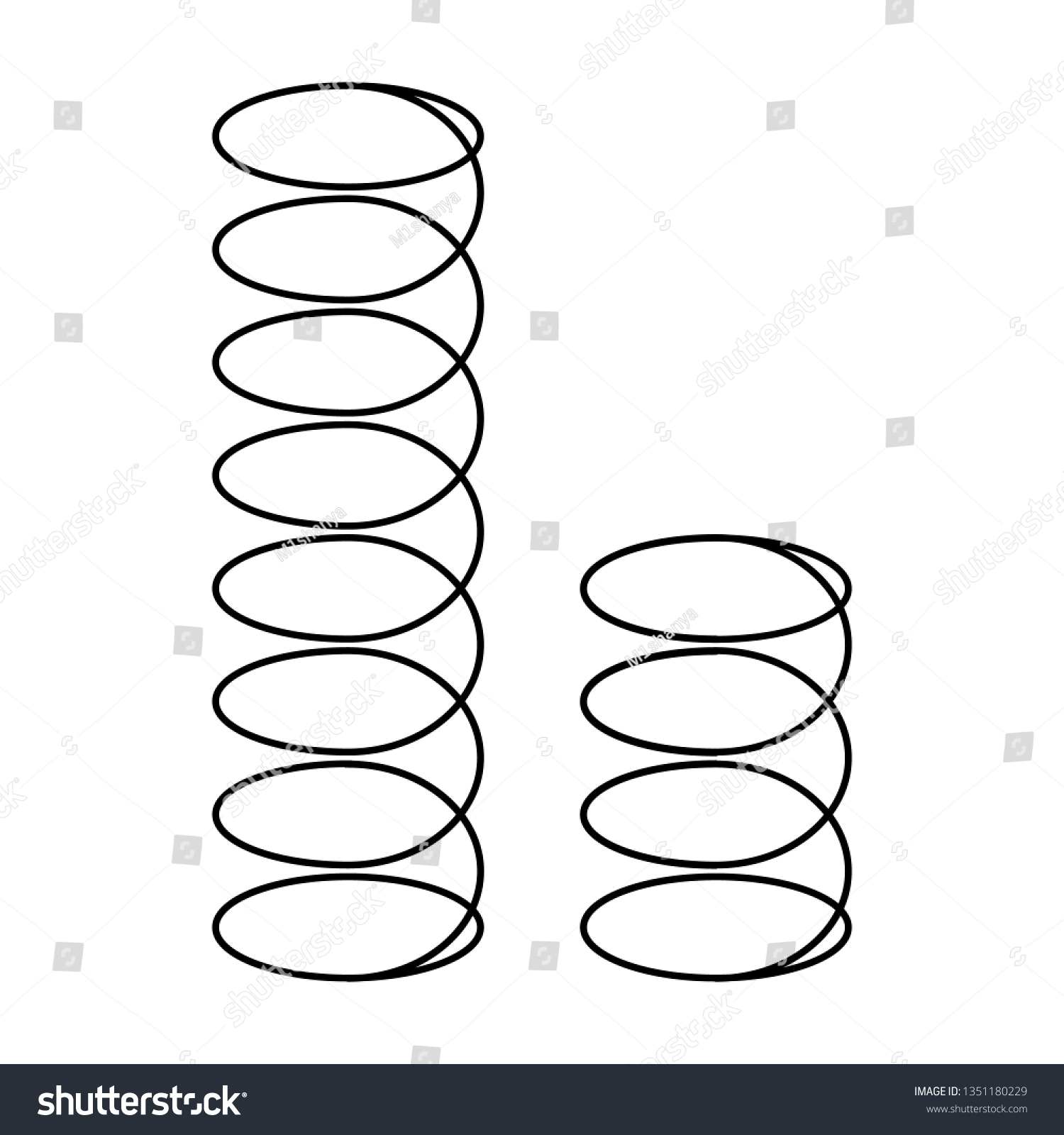 Mattress Spring On White Background Vector Stock Vector (Royalty Free ...