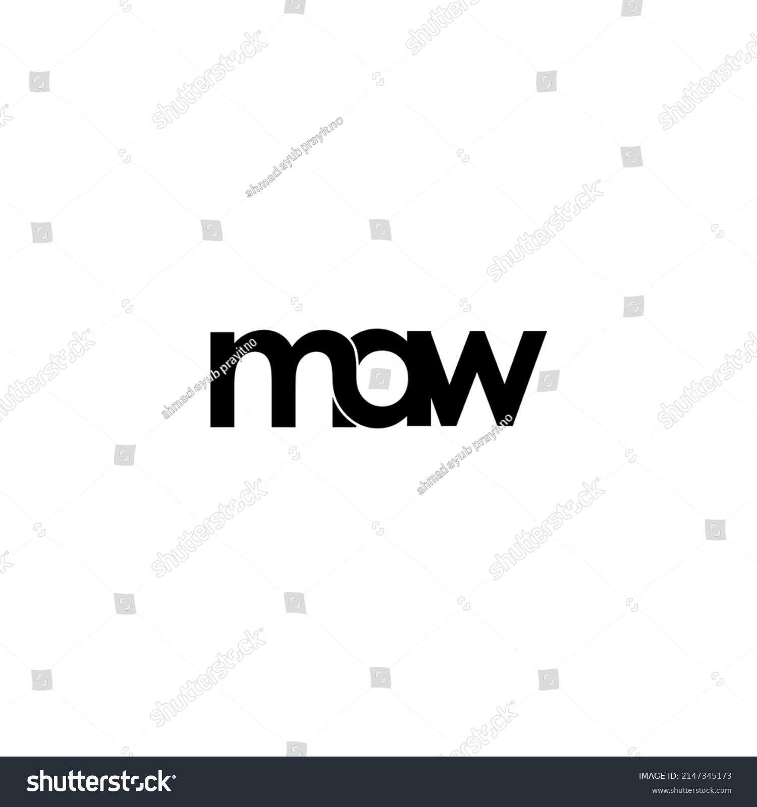 Maw Initial Letter Monogram Logo Design Stock Vector (Royalty Free ...