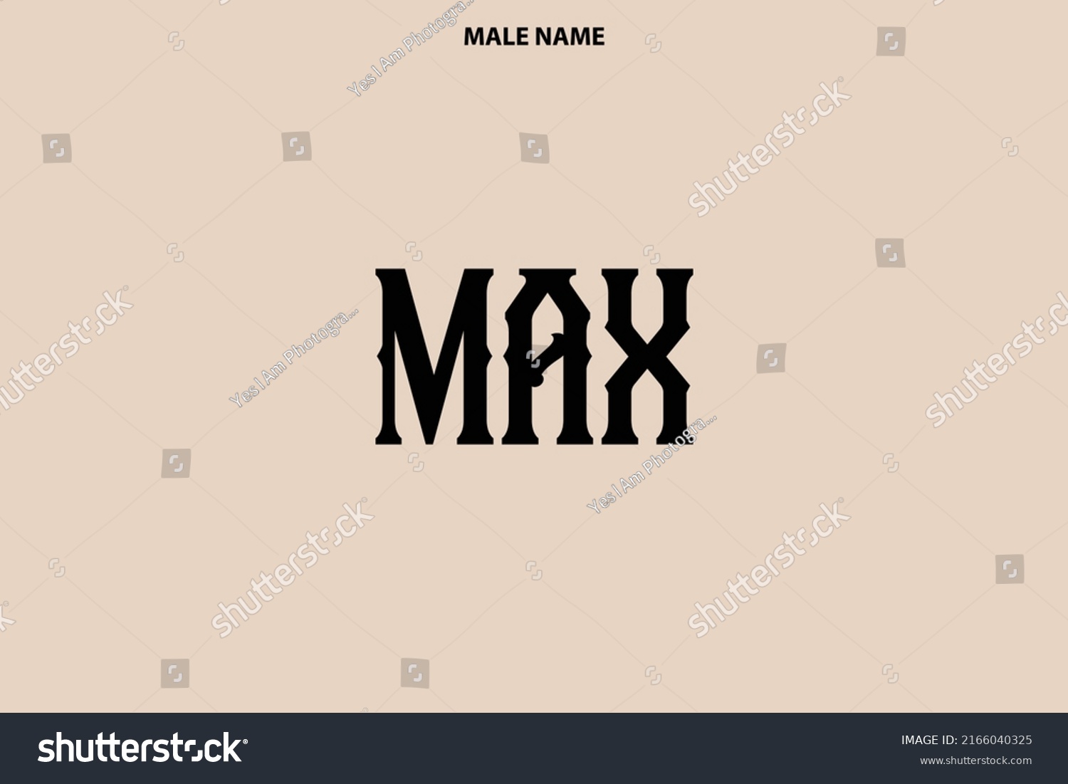 Max Male Name Cursive Calligraphy Text Stock Vector (Royalty Free ...