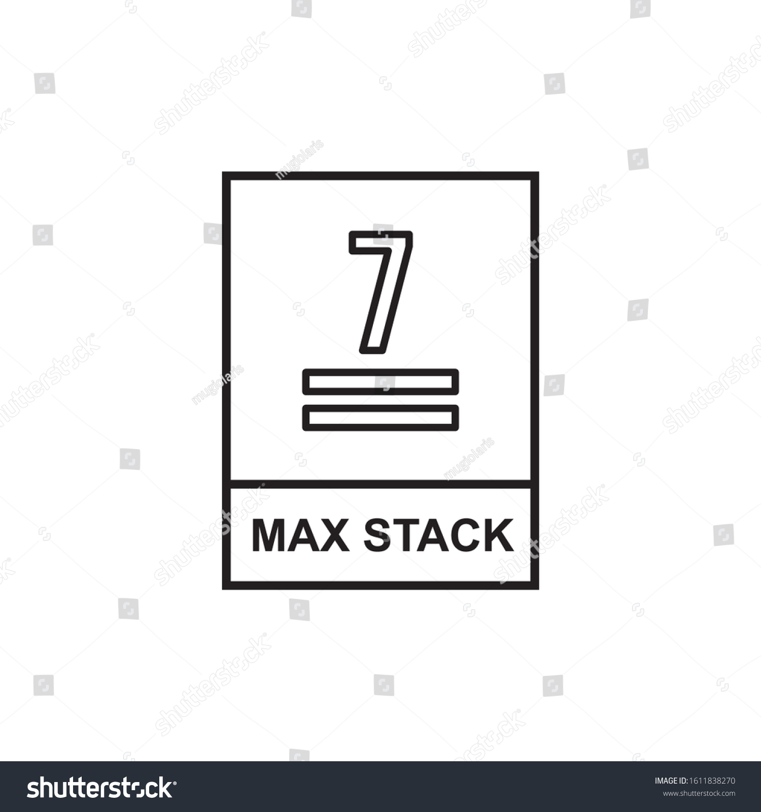 Max Stack Icon Symbol Vector Illustration Stock Vector (Royalty Free) 1611838270
