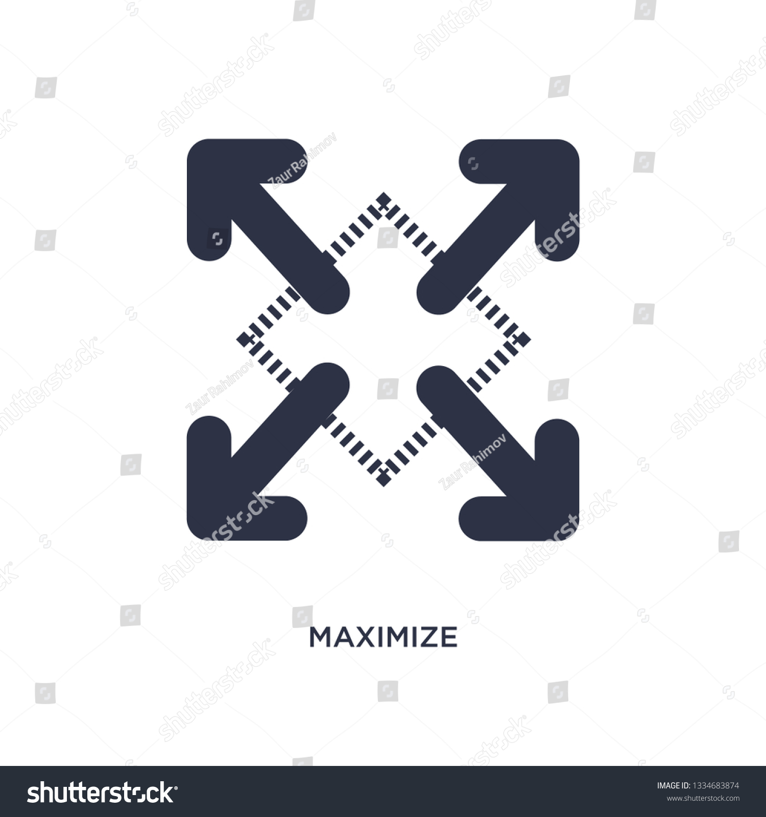 Maximize Icon Simple Element Illustration Orientation Stock Vector ...