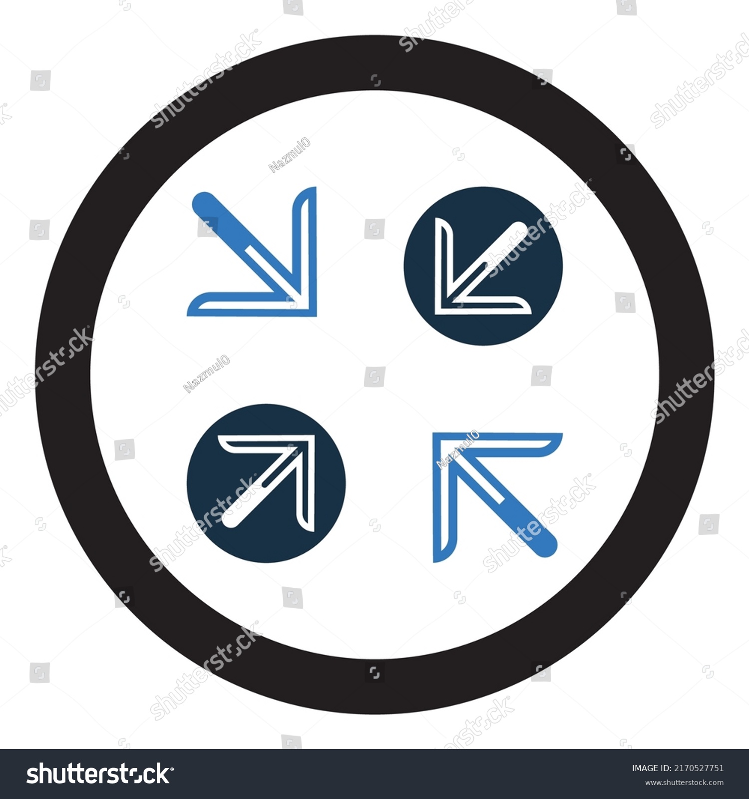 Maximize Window Outline Arrows Icon Stock Vector (Royalty Free ...
