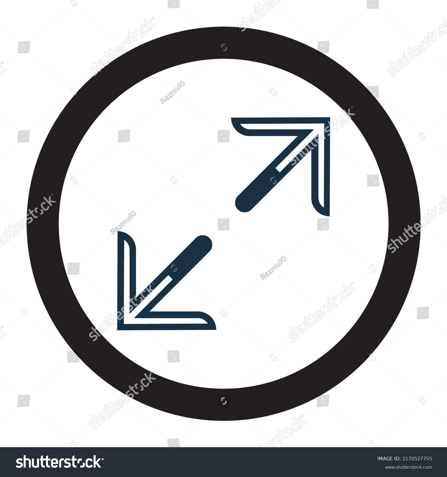 Maximize Window Outline Arrows Icon Stock Vector (Royalty Free ...