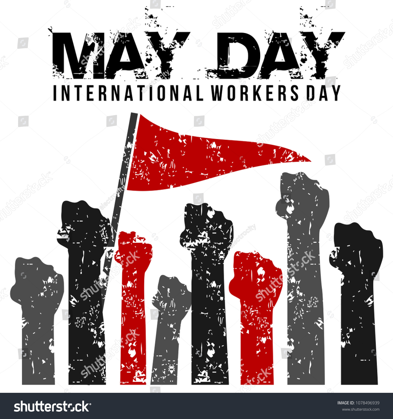 May Day Vector Illustration Stock Vector (Royalty Free) 1078496939 ...
