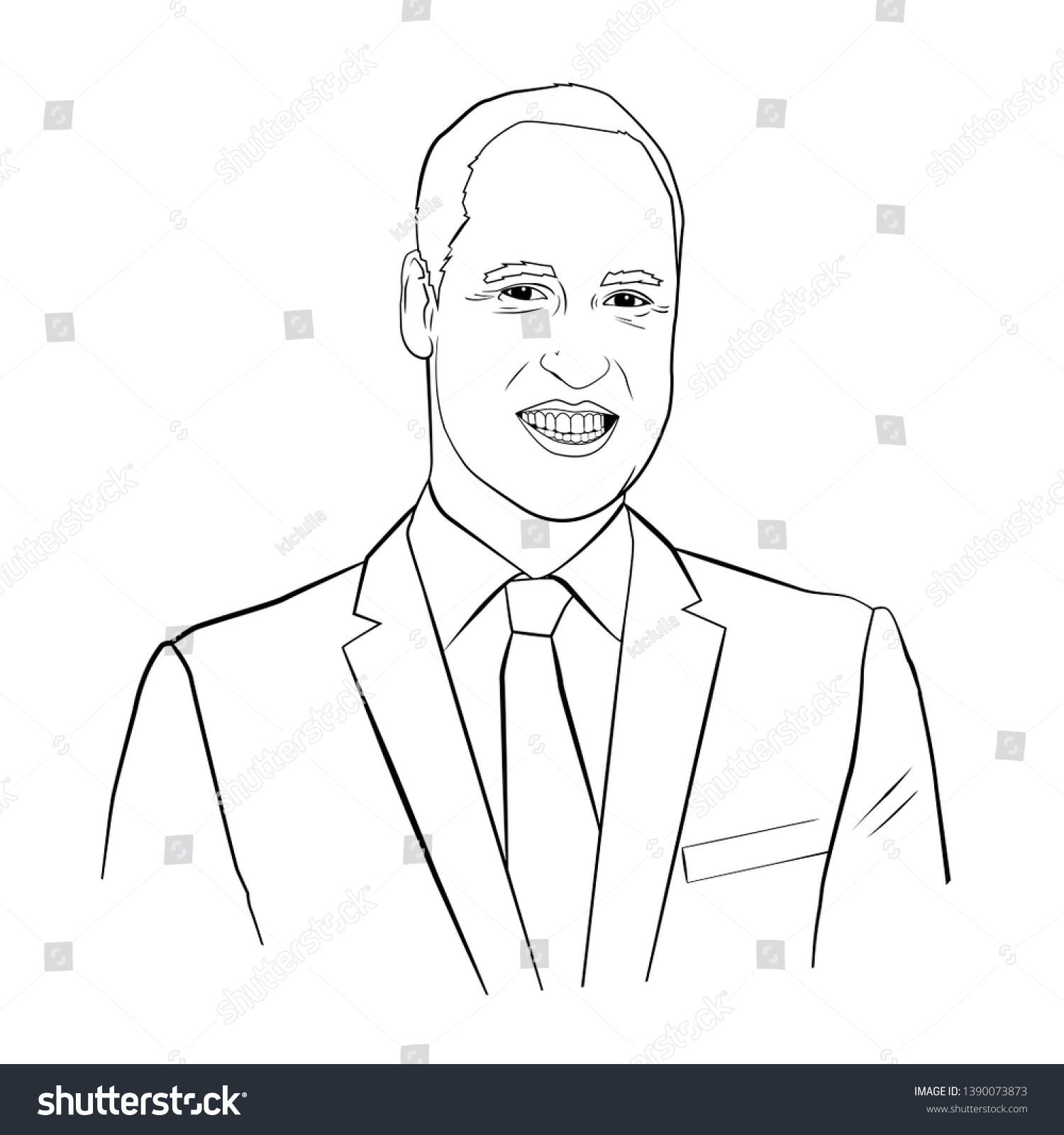 May 2019 Prince William Vector Portrait Stock Vector (Royalty Free ...