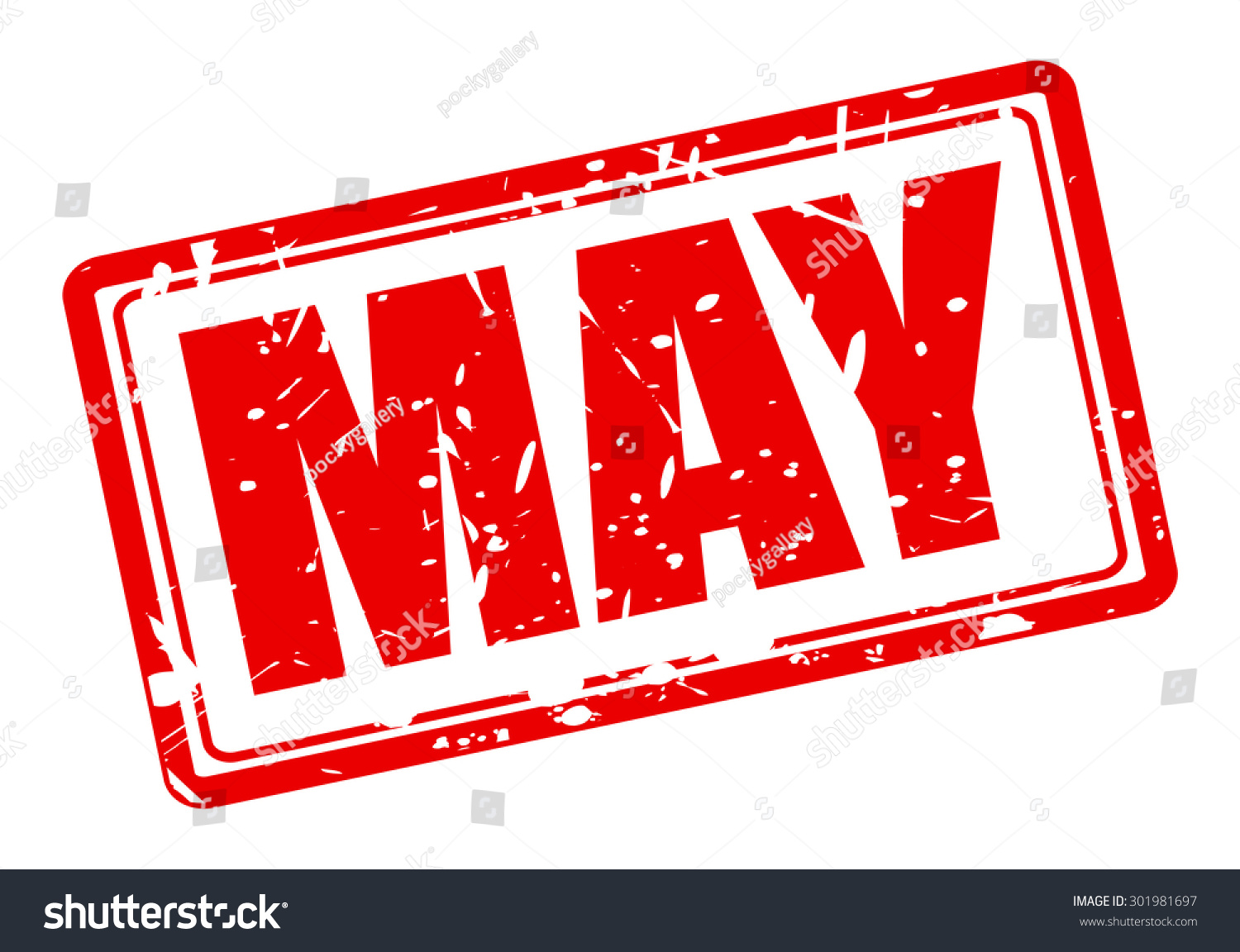 May Red Stamp Text On White: เวกเตอร์สต็อก (ปลอดค่าลิขสิทธิ์) 301981697 ...