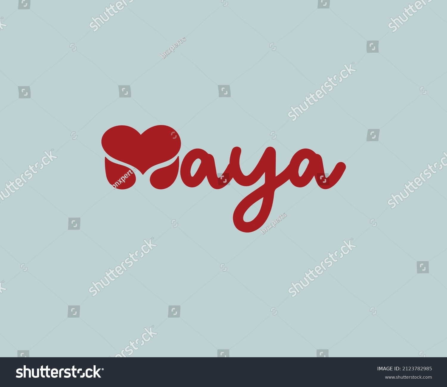 Maya Creative Wording Broken Heart Stock Vector (Royalty Free ...