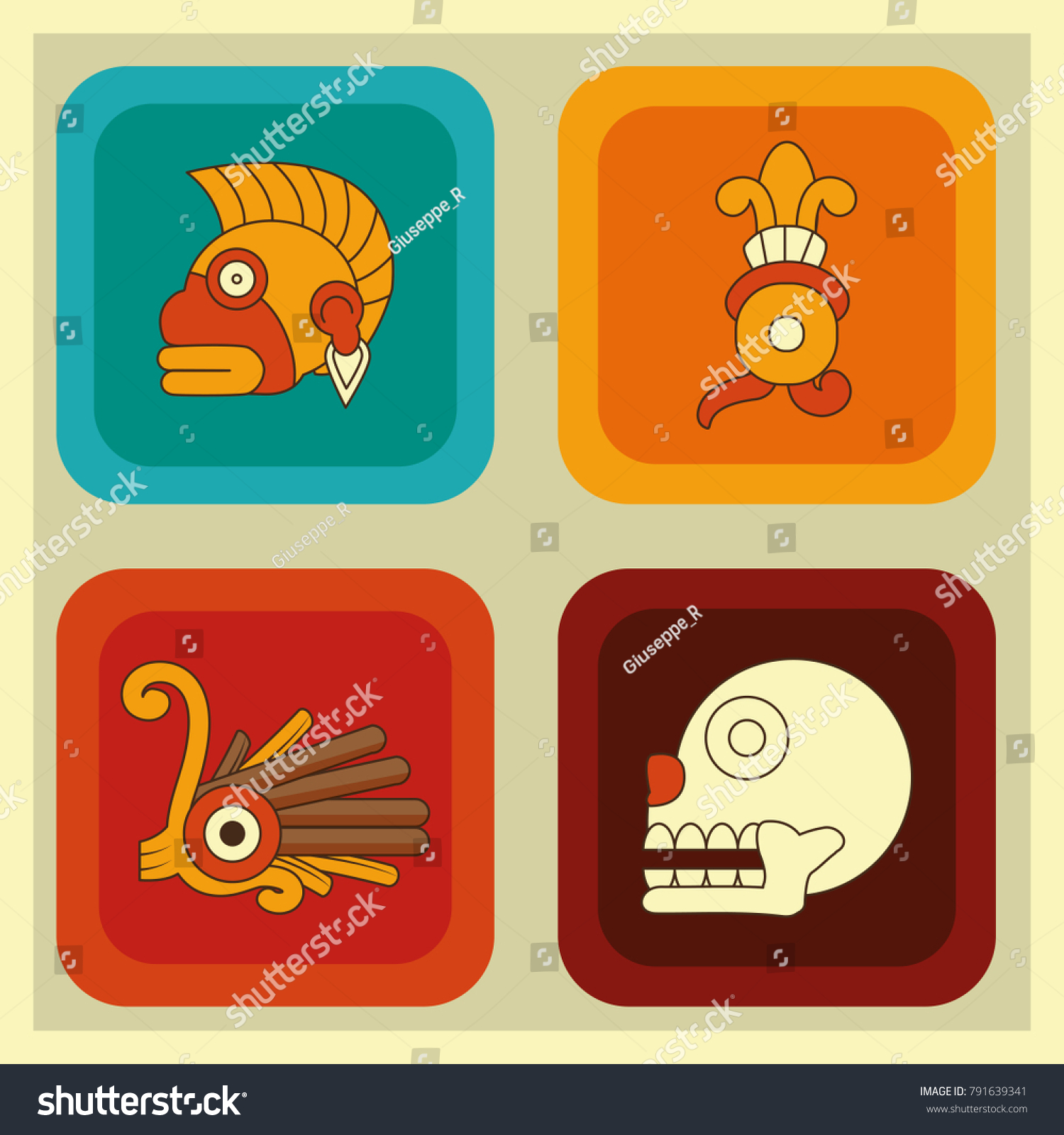 Maya Icon Set Design Stock Vector (Royalty Free) 791639341 | Shutterstock