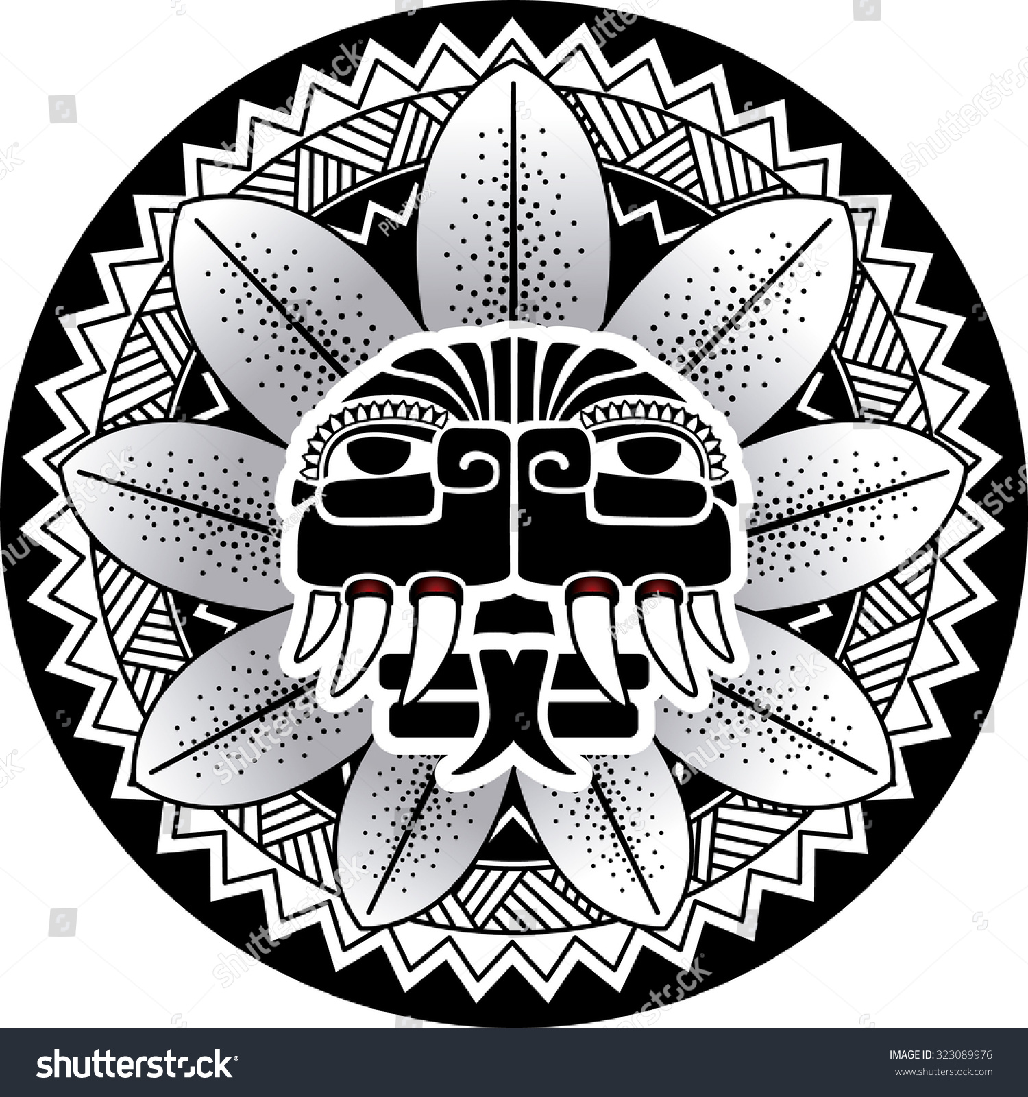 Maya Snake Deity Vector Illustration Plumed: เวกเตอร์สต็อก (ปลอดค่า ...