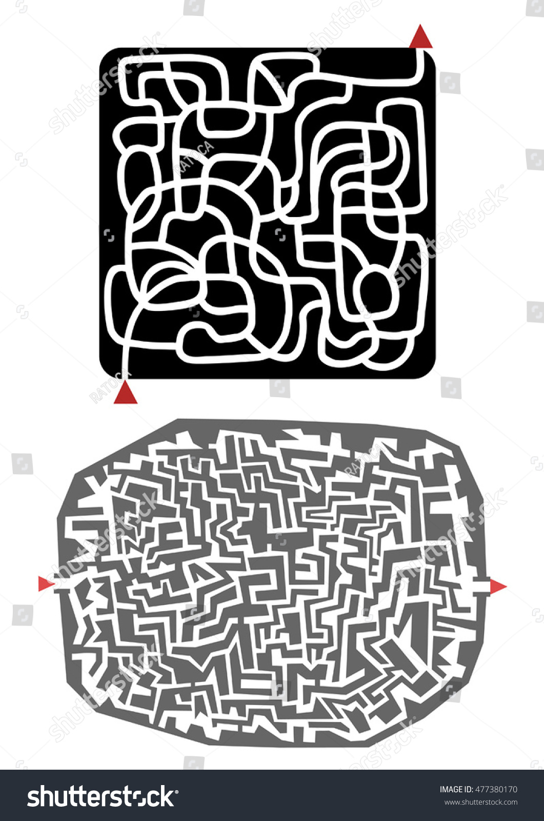Maze Design Stock Vector (Royalty Free) 477380170 | Shutterstock