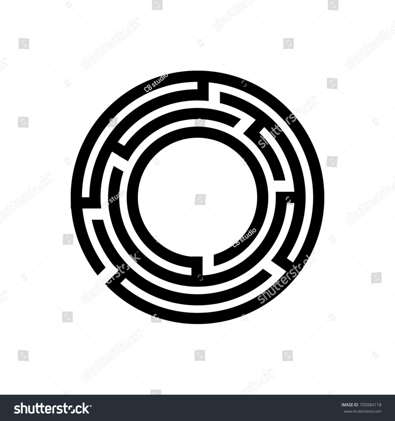 Maze Symbol Stock Vector (Royalty Free) 705084118 | Shutterstock