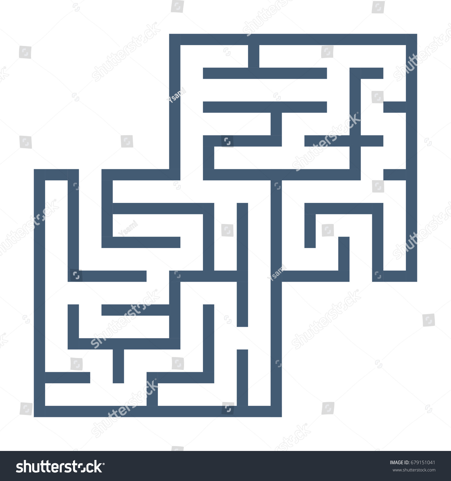 Maze Template Isolated On White Background Stock Vector (Royalty Free ...