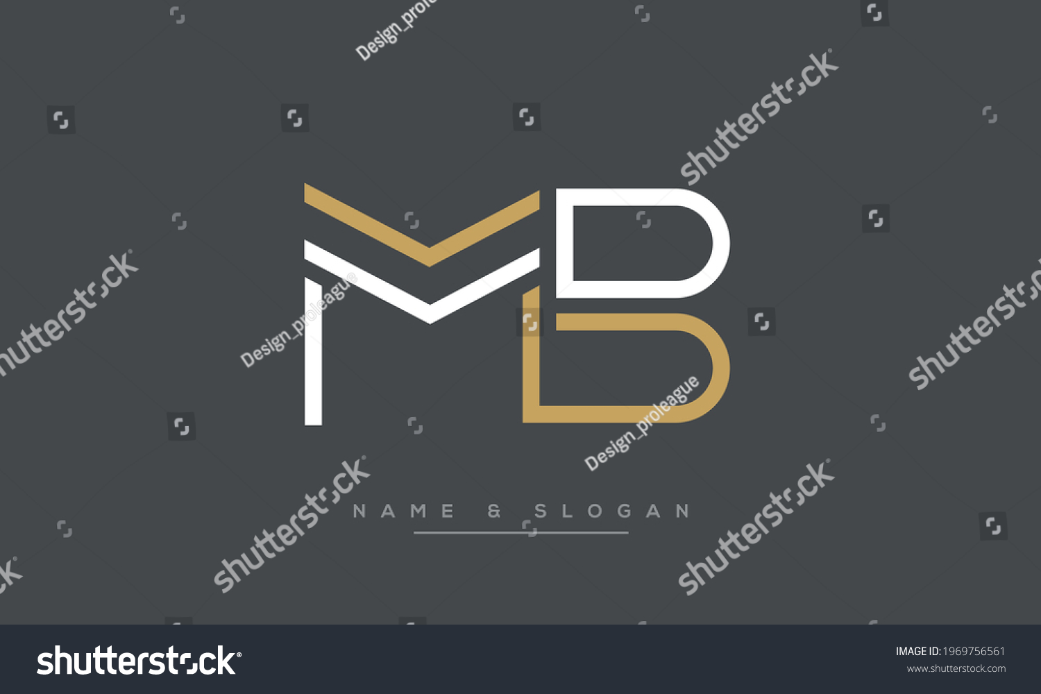 Mb Bm Abstract Letters Logo Monogram Stock Vector (Royalty Free ...